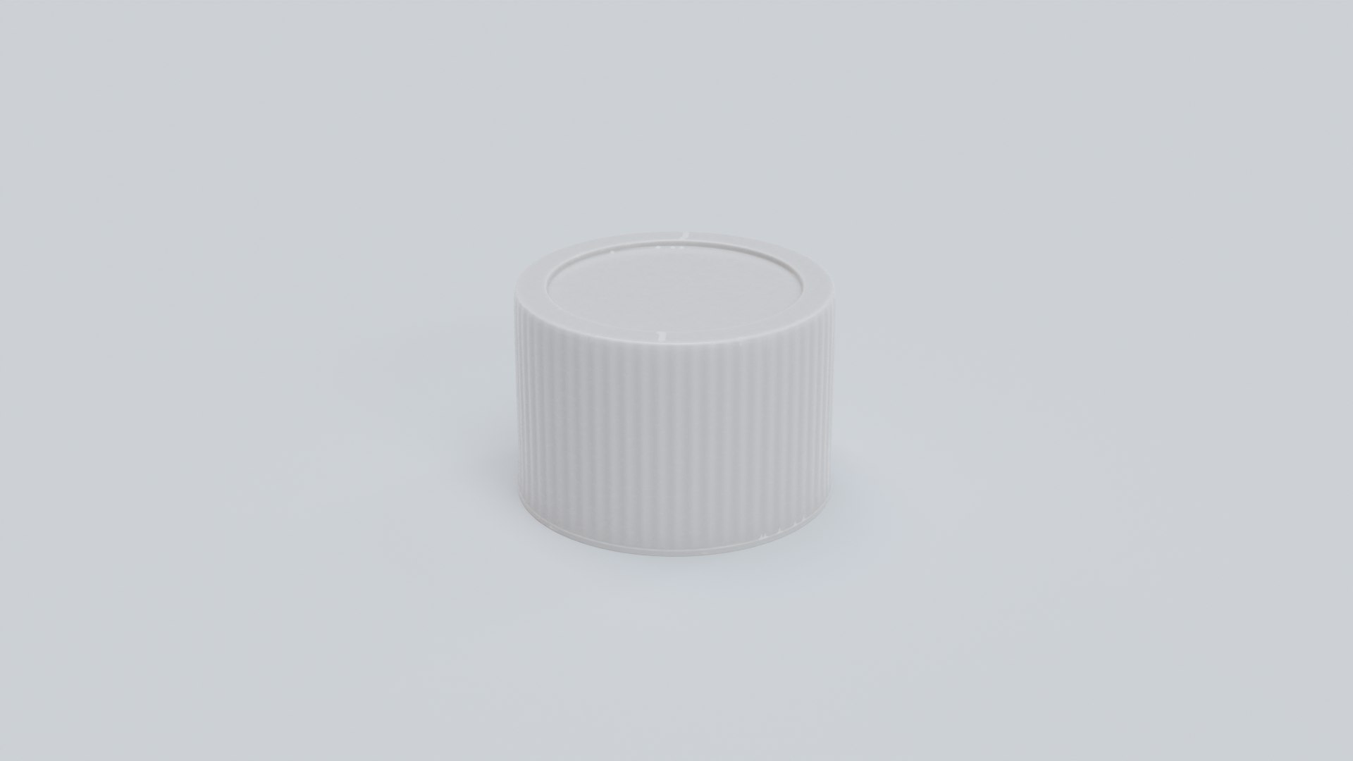 White Plastic Ribbed Screw Cap 3D model - TurboSquid 2122293