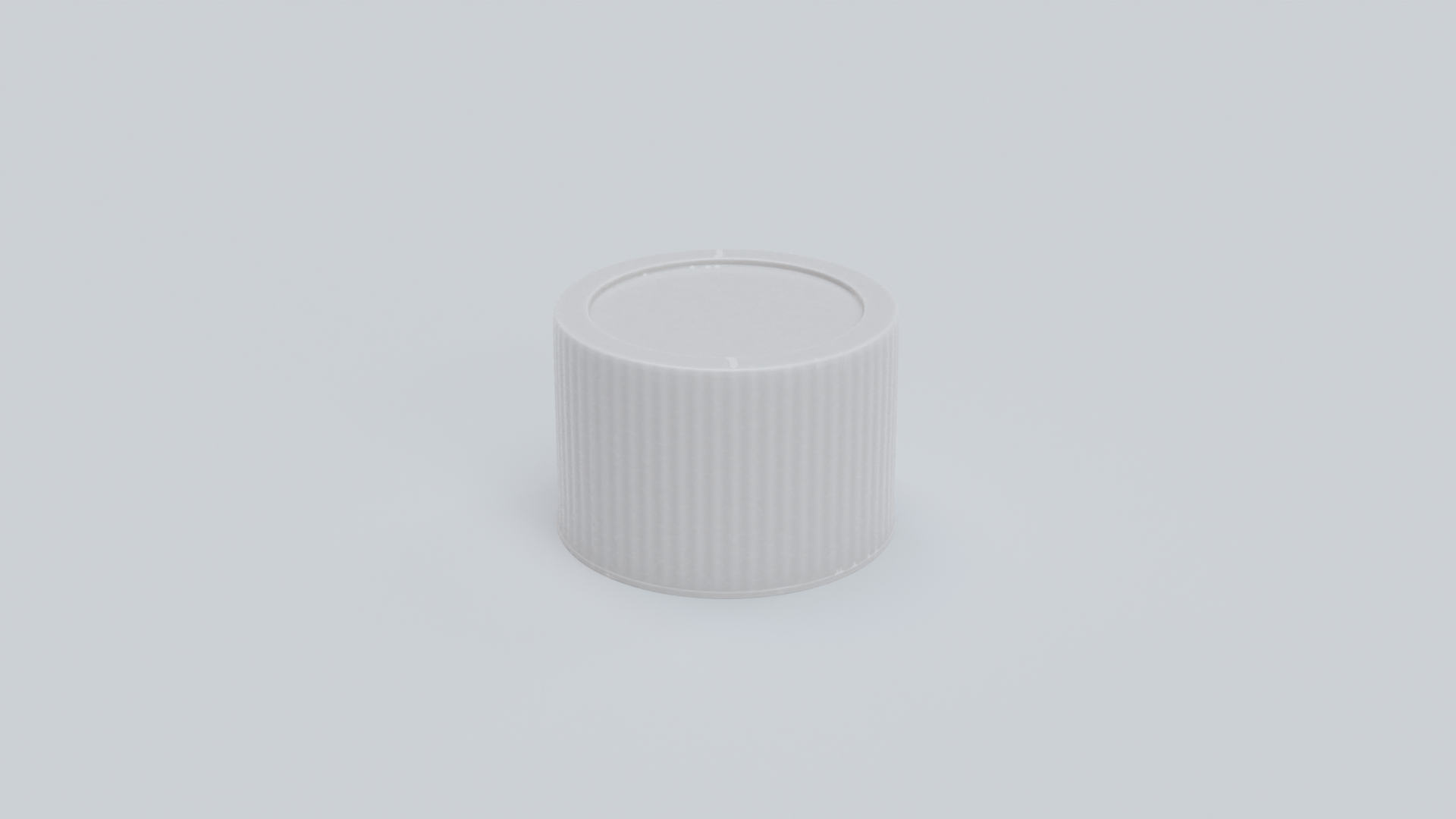 White Plastic Ribbed Screw Cap 3D model - TurboSquid 2122293