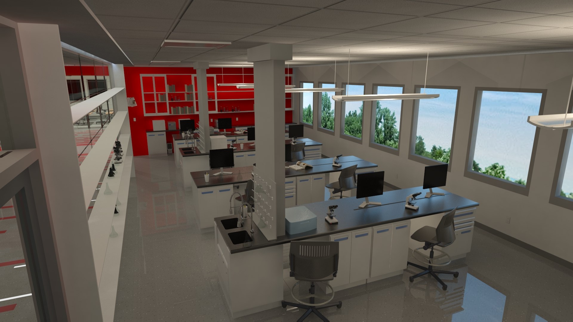 school science lab 3d max