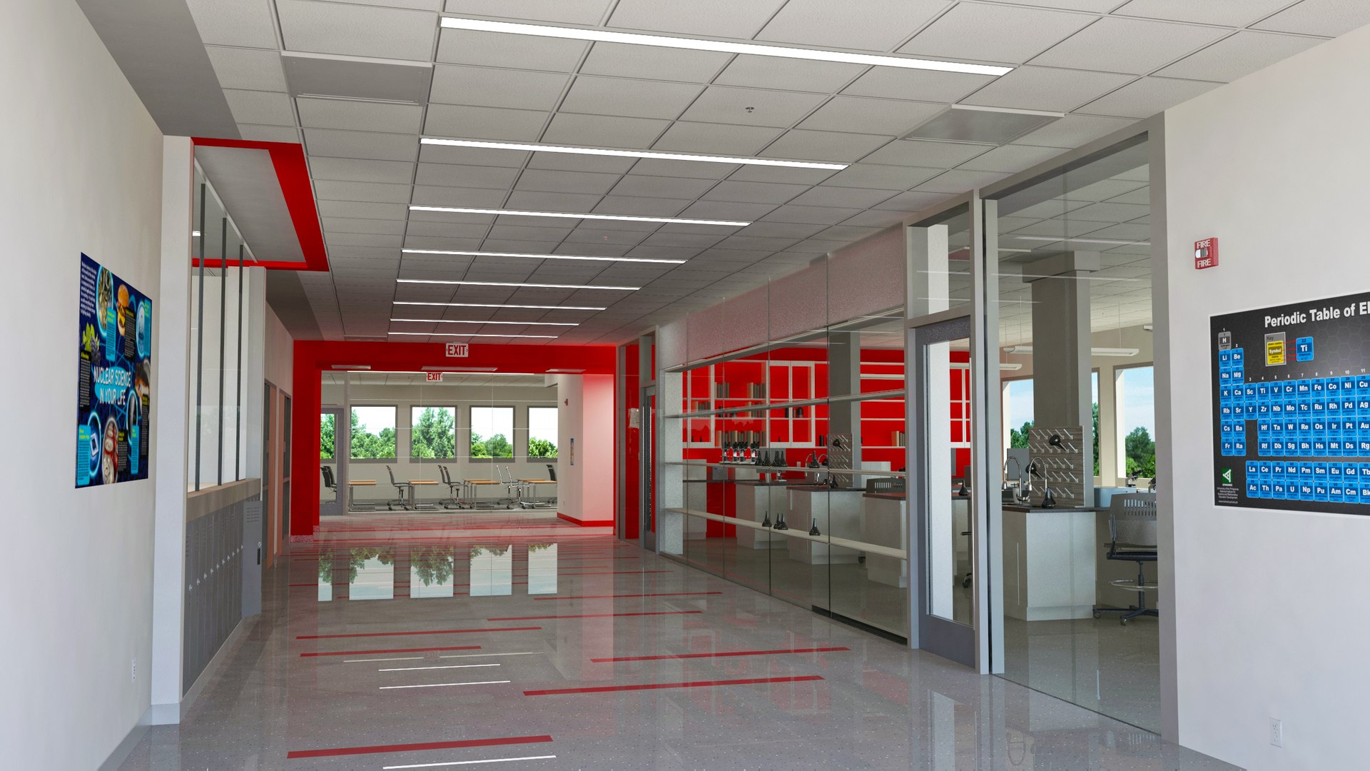 school science lab 3d max