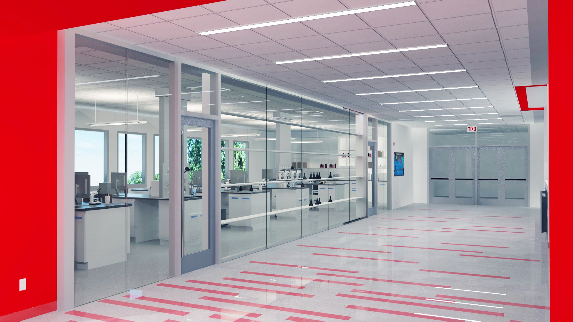 school science lab 3d max