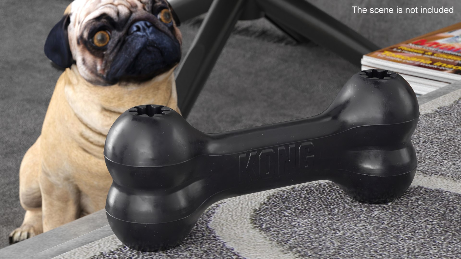 KONG Rubber Chew Bone Toy Black 3D model - TurboSquid 1926877