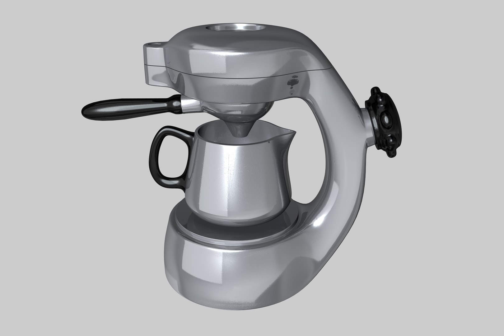 3d C4d Atomic Coffee Maker