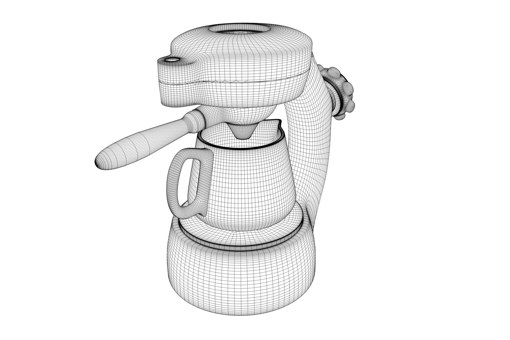 3d C4d Atomic Coffee Maker