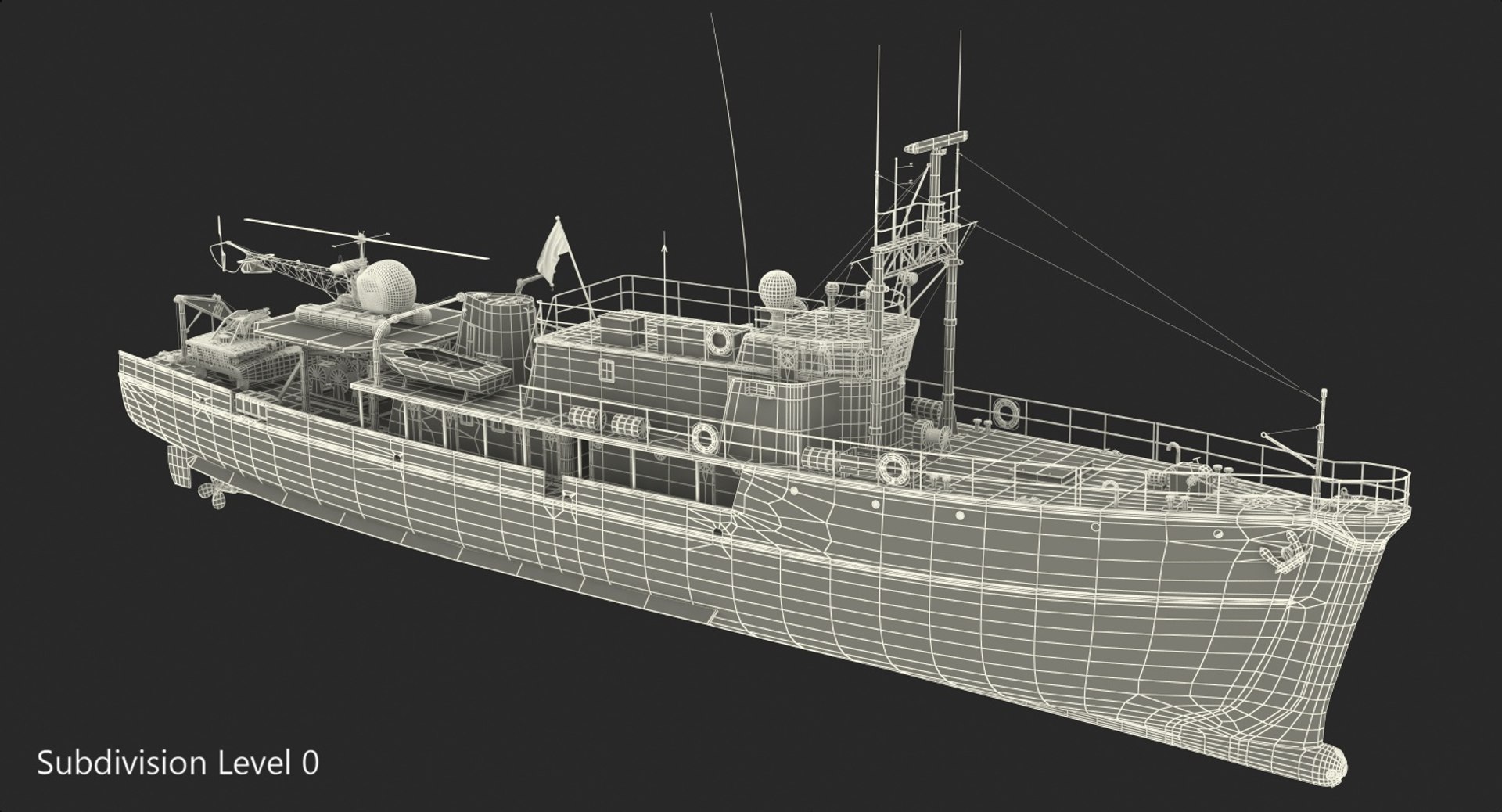 3D Oceanographic Vessel Helicopter Submarine Model - TurboSquid 1300769