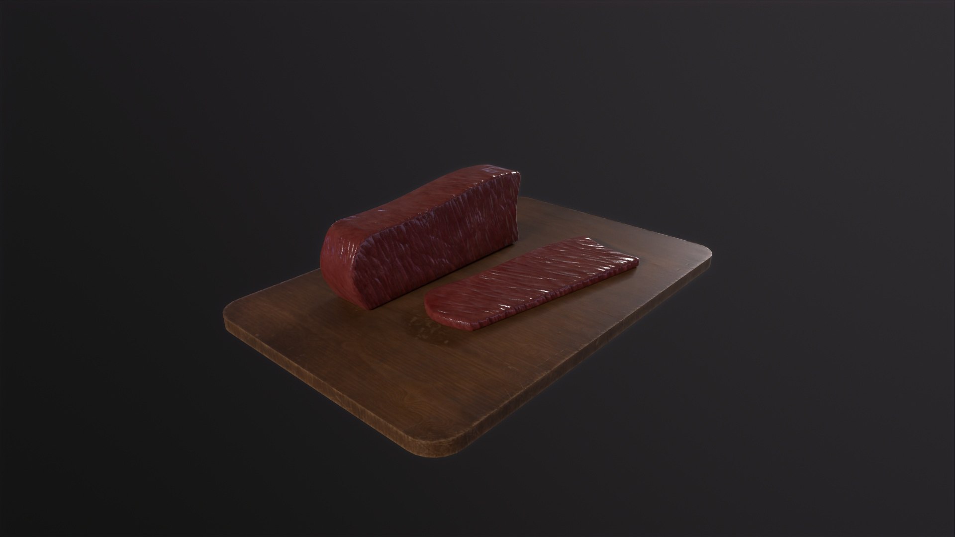 Cutting Board And Meat 3D Model - TurboSquid 2121081