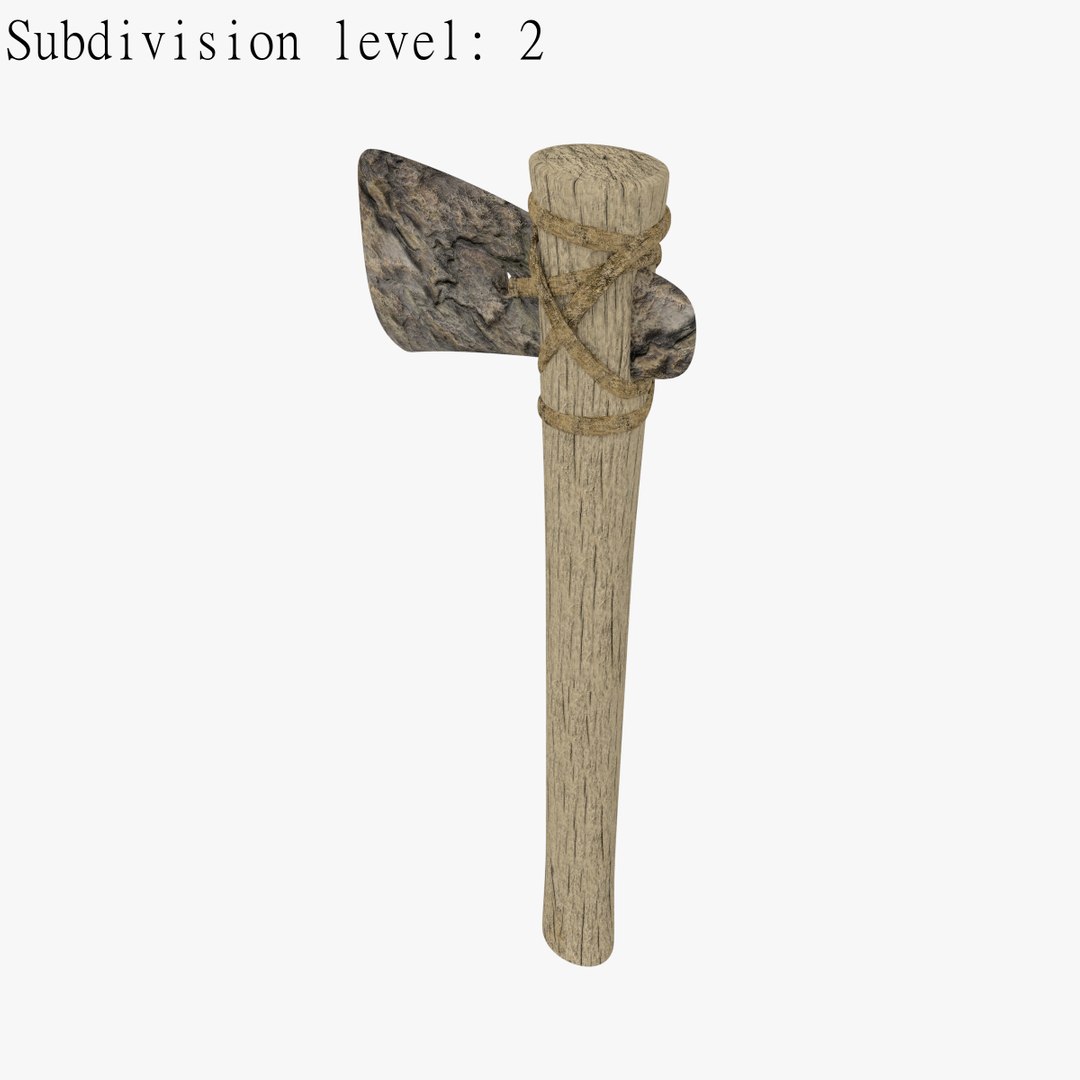 Crude Stone Axe 3d Model