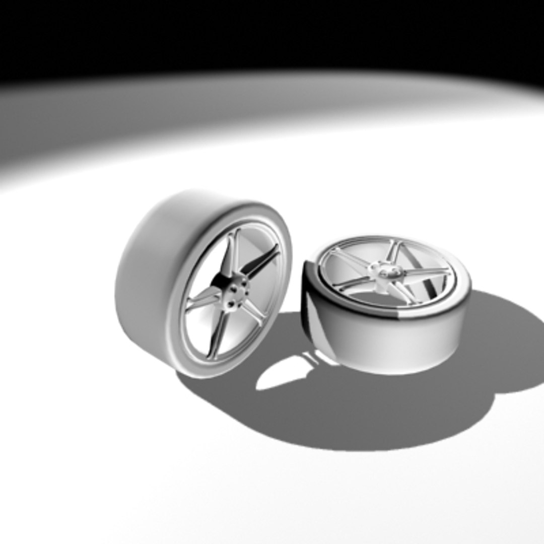 Star Rims Tire 3d Model