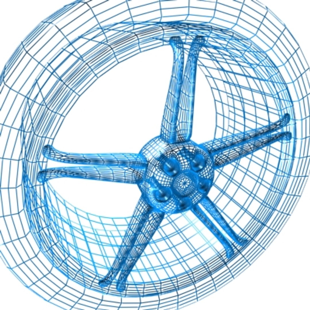 Star Rims Tire 3d Model