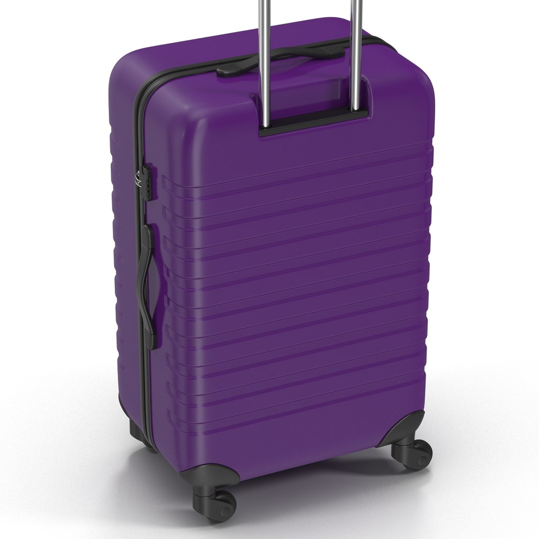 plastic trolley luggage bag 3d model