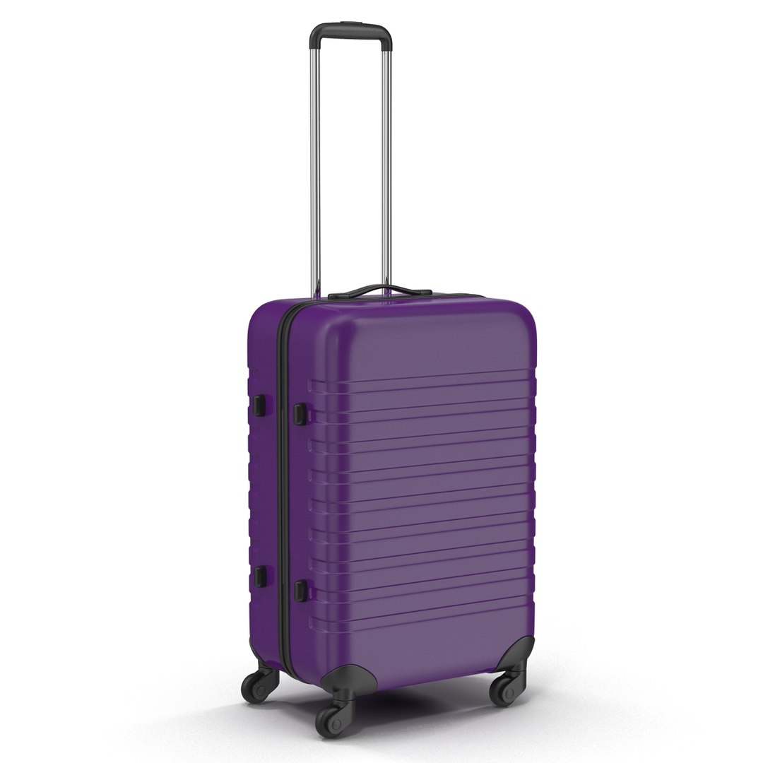 plastic trolley luggage bag 3d model