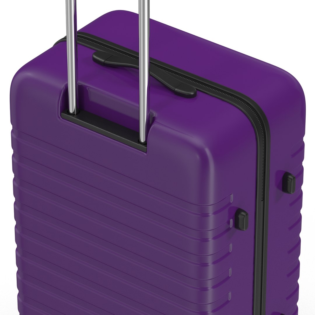 plastic trolley luggage bag 3d model