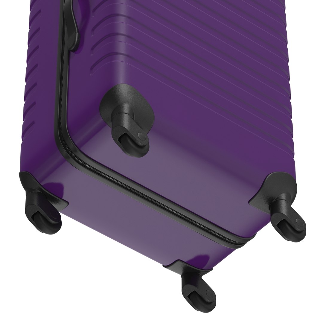 plastic trolley luggage bag 3d model