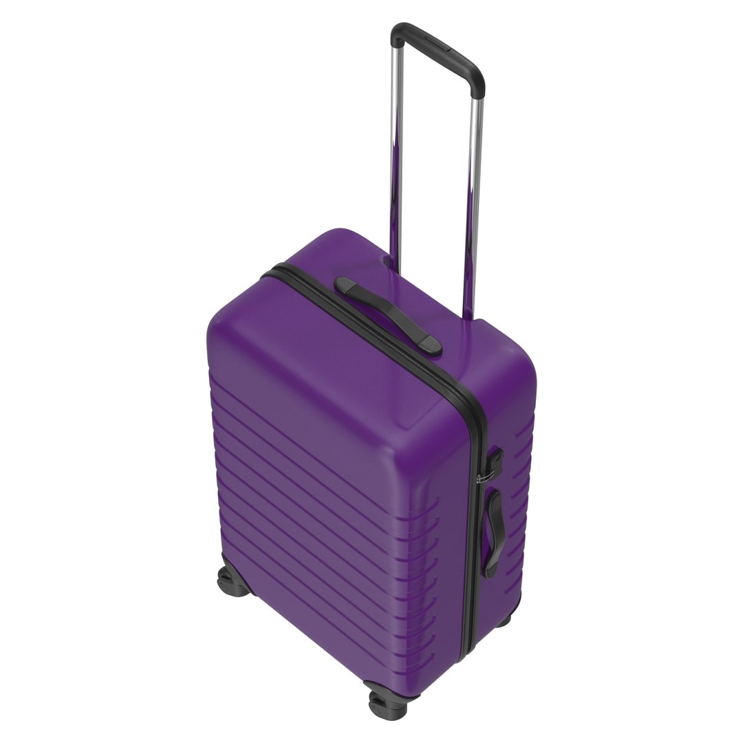 plastic trolley luggage bag 3d model