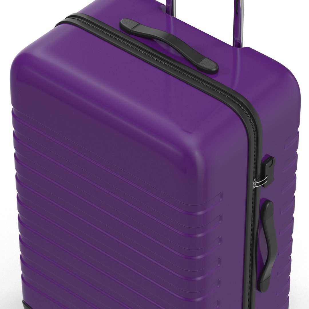 plastic trolley luggage bag 3d model