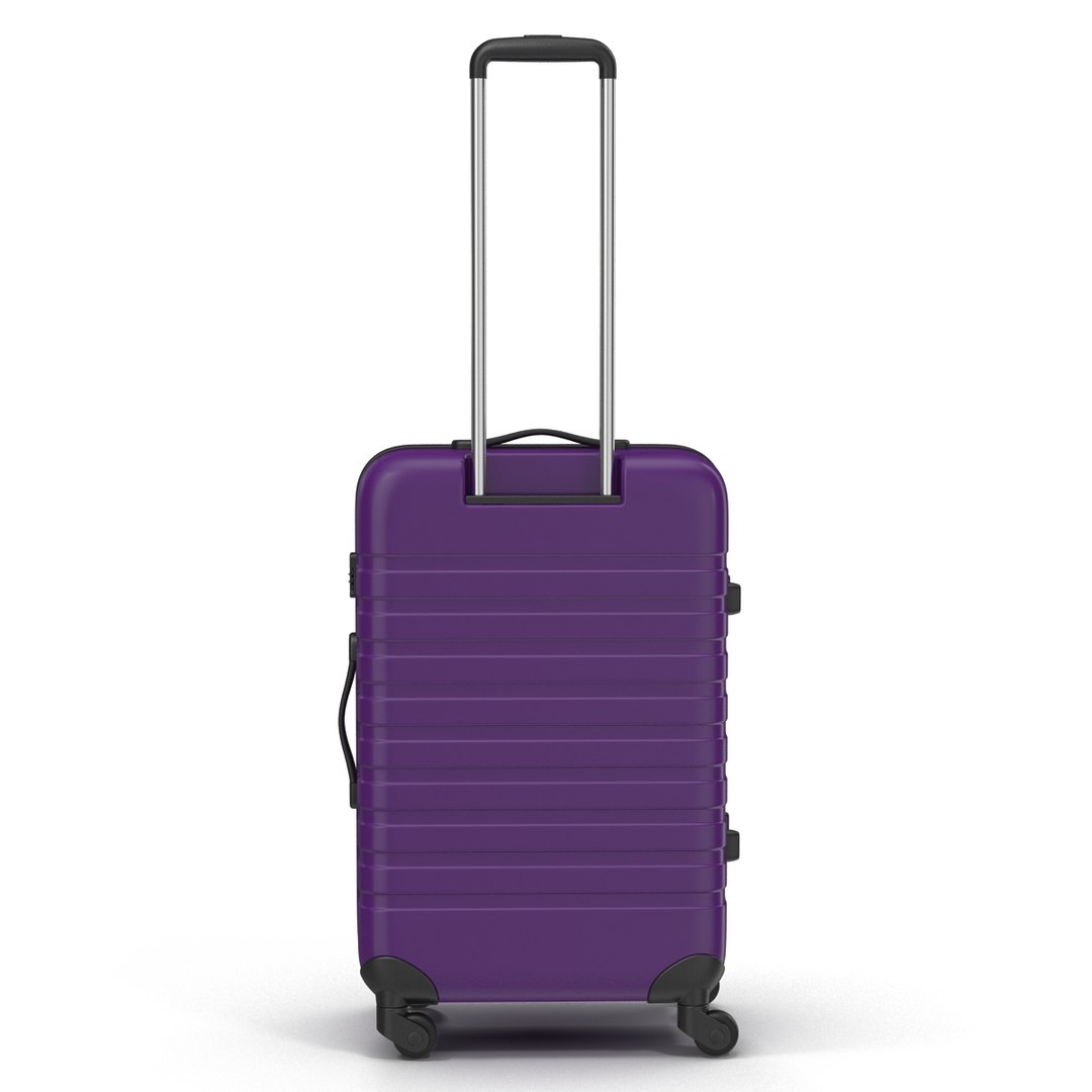 plastic trolley luggage bag 3d model