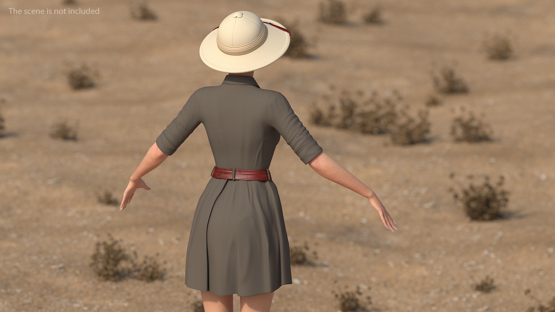 Free female zookeeper t pose 3D model - TurboSquid 1614309