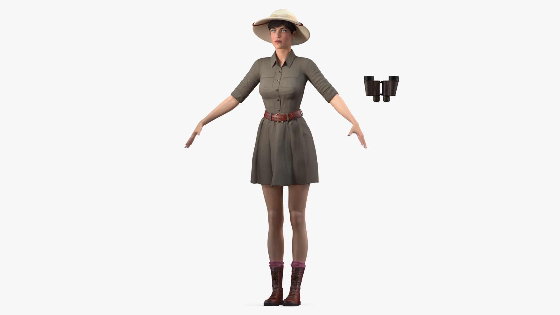 Free female zookeeper t pose 3D model - TurboSquid 1614309