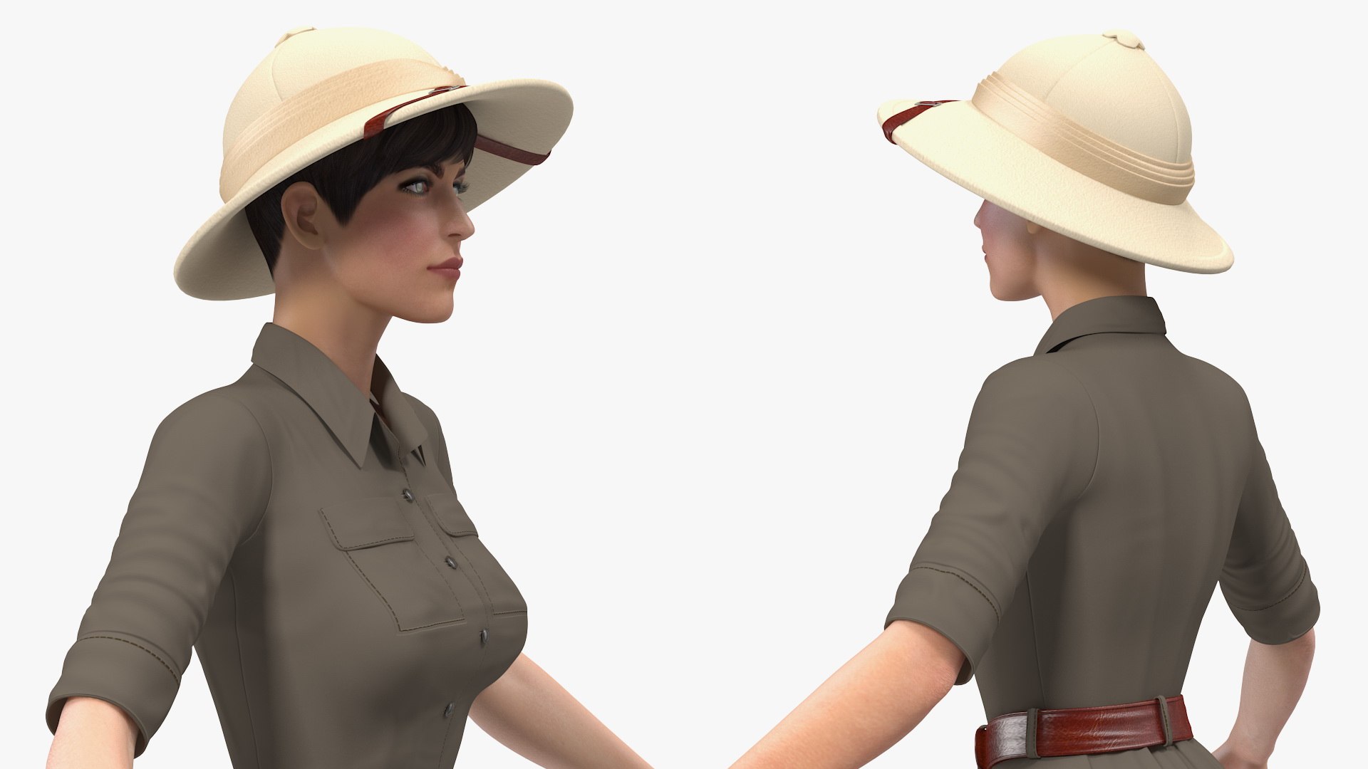 Free female zookeeper t pose 3D model - TurboSquid 1614309