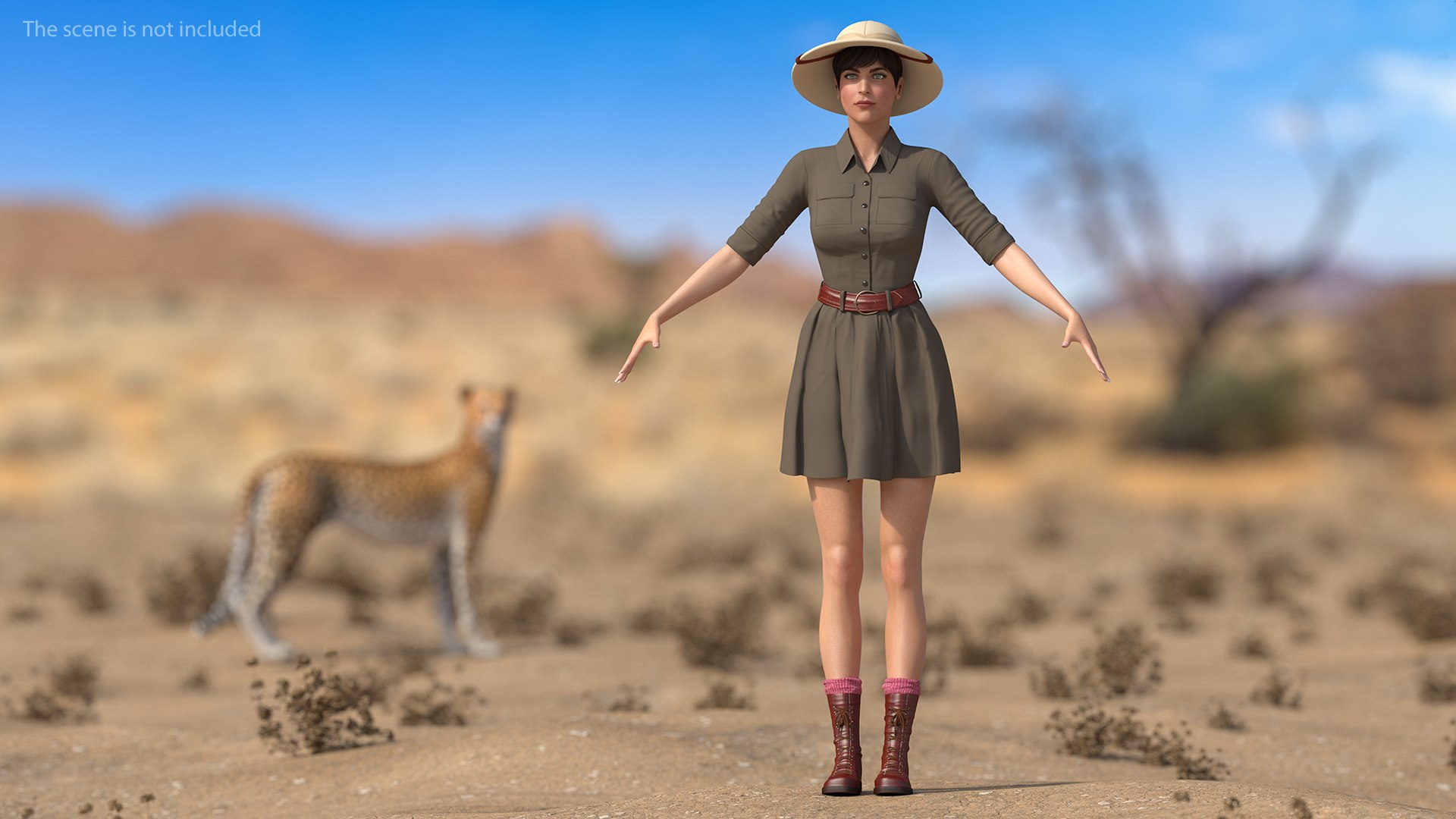 Free female zookeeper t pose 3D model - TurboSquid 1614309