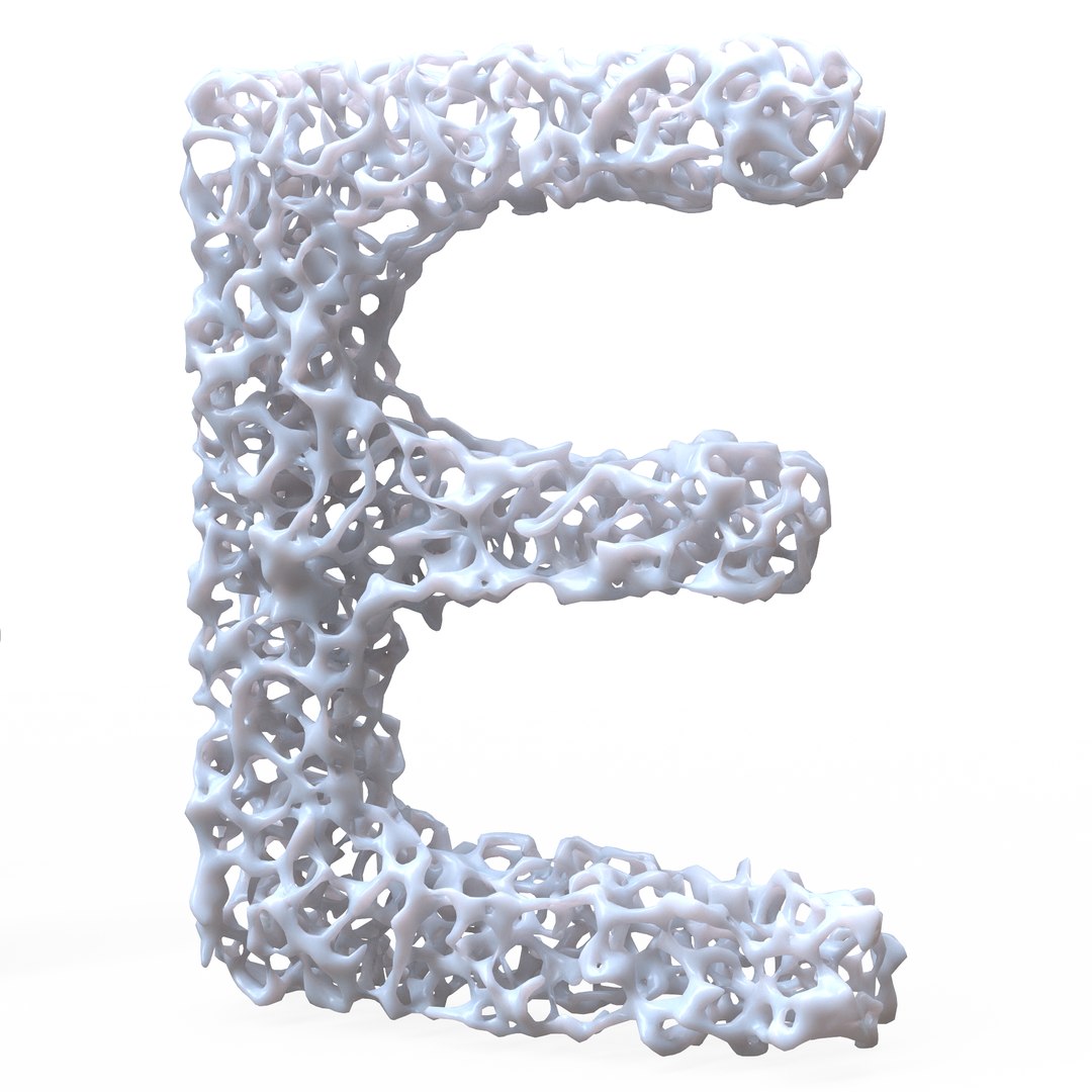 3D Bone Sponge Alphabet Text Model - TurboSquid 1931621