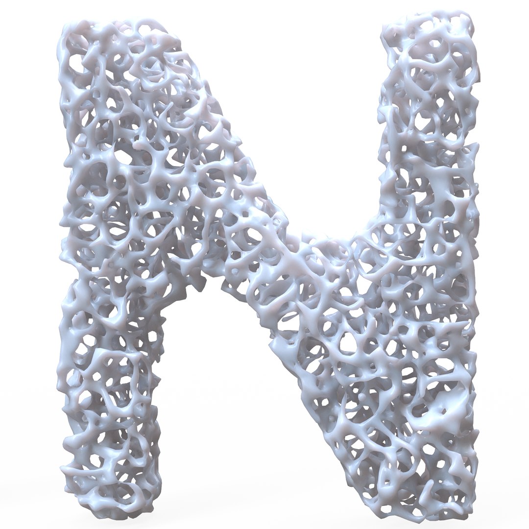 3D Bone Sponge Alphabet Text Model - TurboSquid 1931621