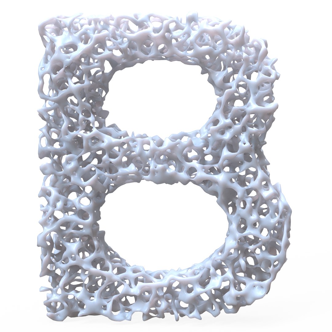 3D Bone Sponge Alphabet Text Model - TurboSquid 1931621