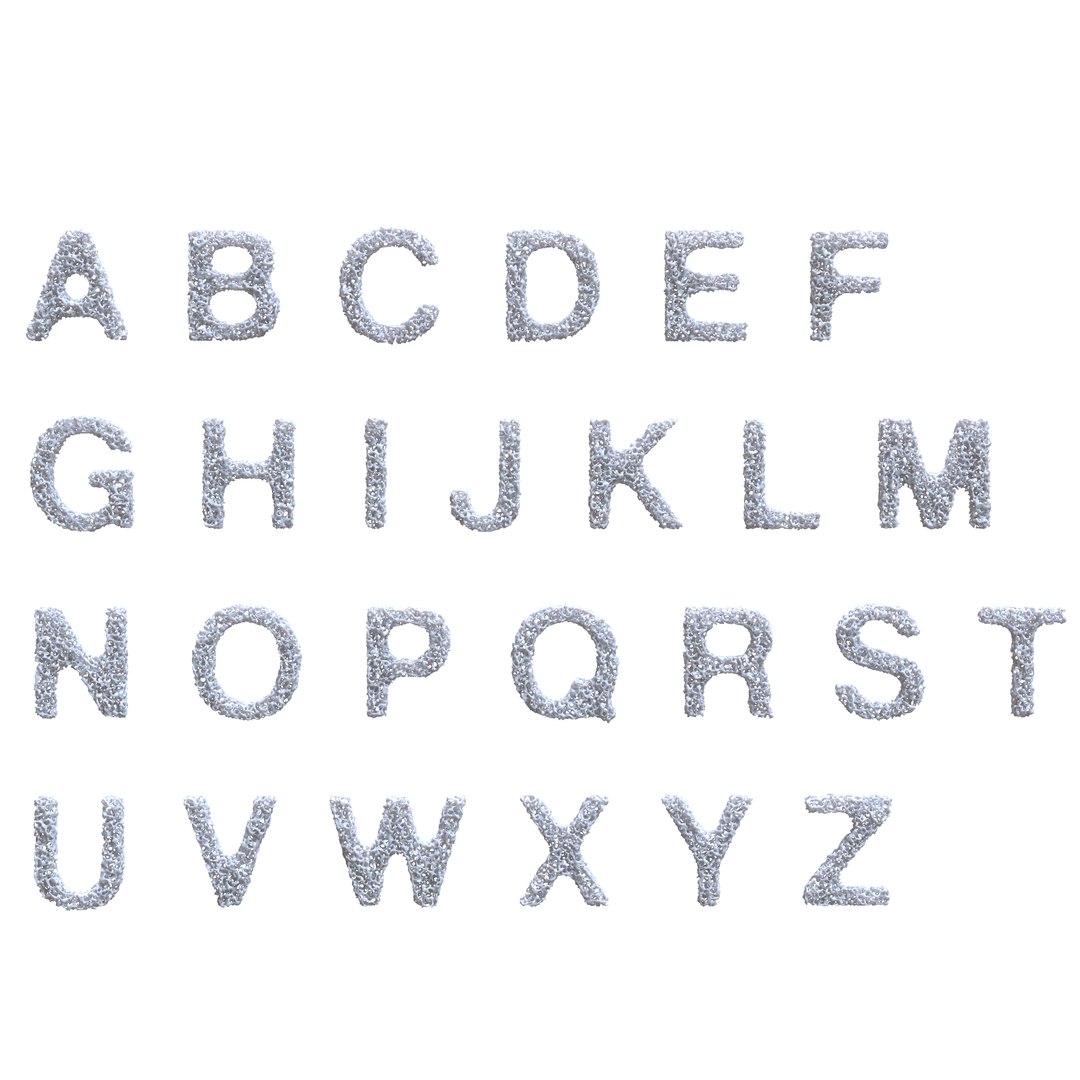 3D Bone Sponge Alphabet Text Model - TurboSquid 1931621