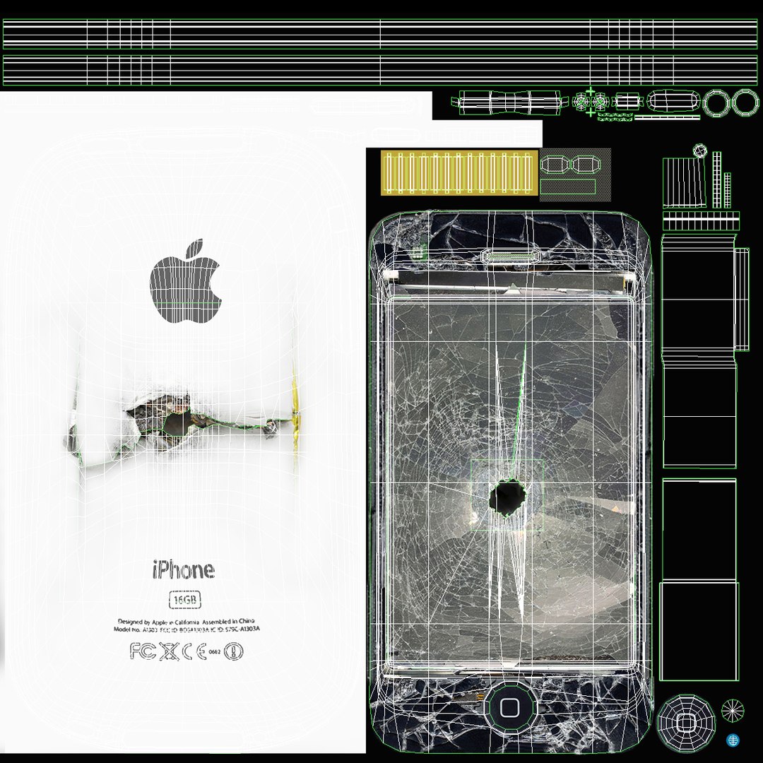 apple phone s destroyed 3d 3ds