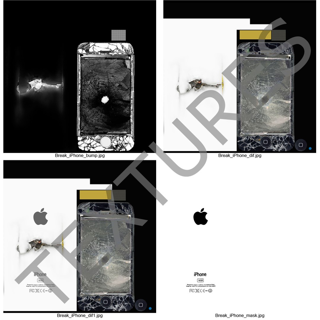 apple phone s destroyed 3d 3ds