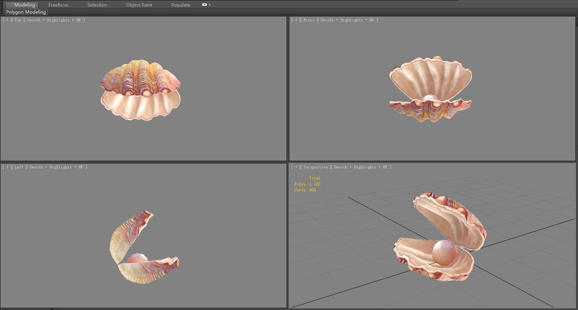 Pearls And Shells - Mussels 3D Model - TurboSquid 1732783