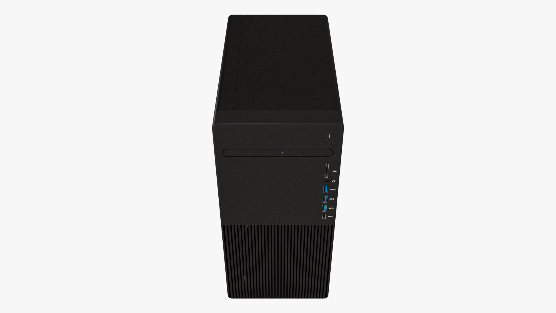 Desktop PC With Optical Drive Black 3D Model - TurboSquid 2073749