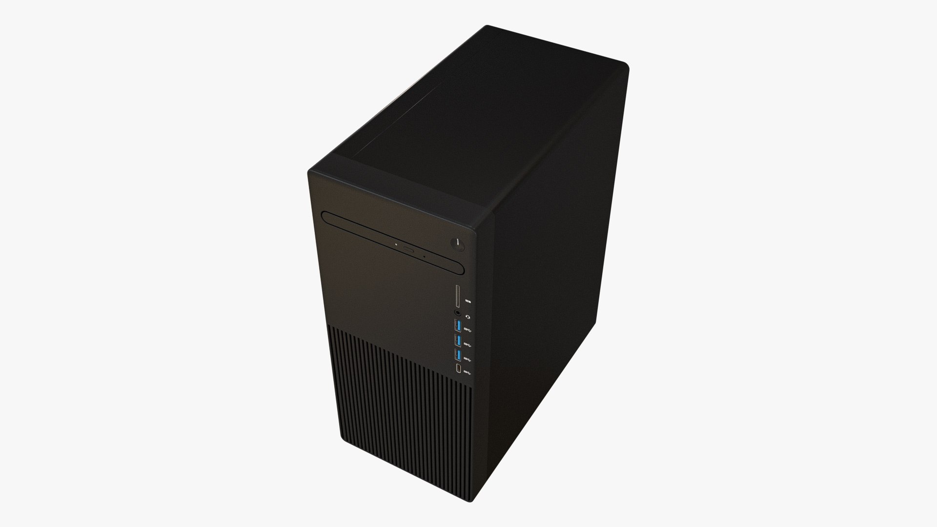 Desktop PC With Optical Drive Black 3D Model - TurboSquid 2073749
