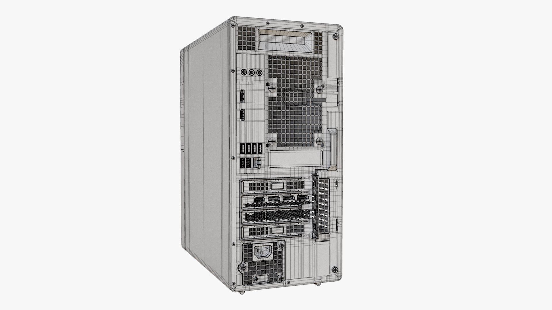 Desktop PC With Optical Drive Black 3D Model - TurboSquid 2073749