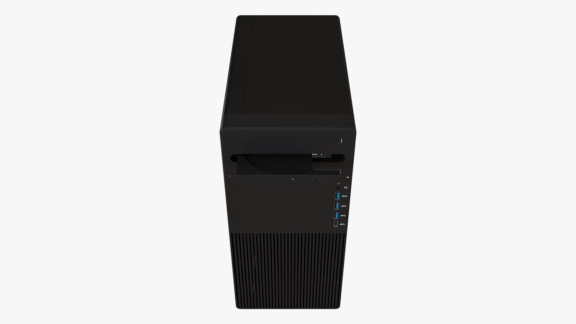 Desktop PC With Optical Drive Black 3D Model - TurboSquid 2073749