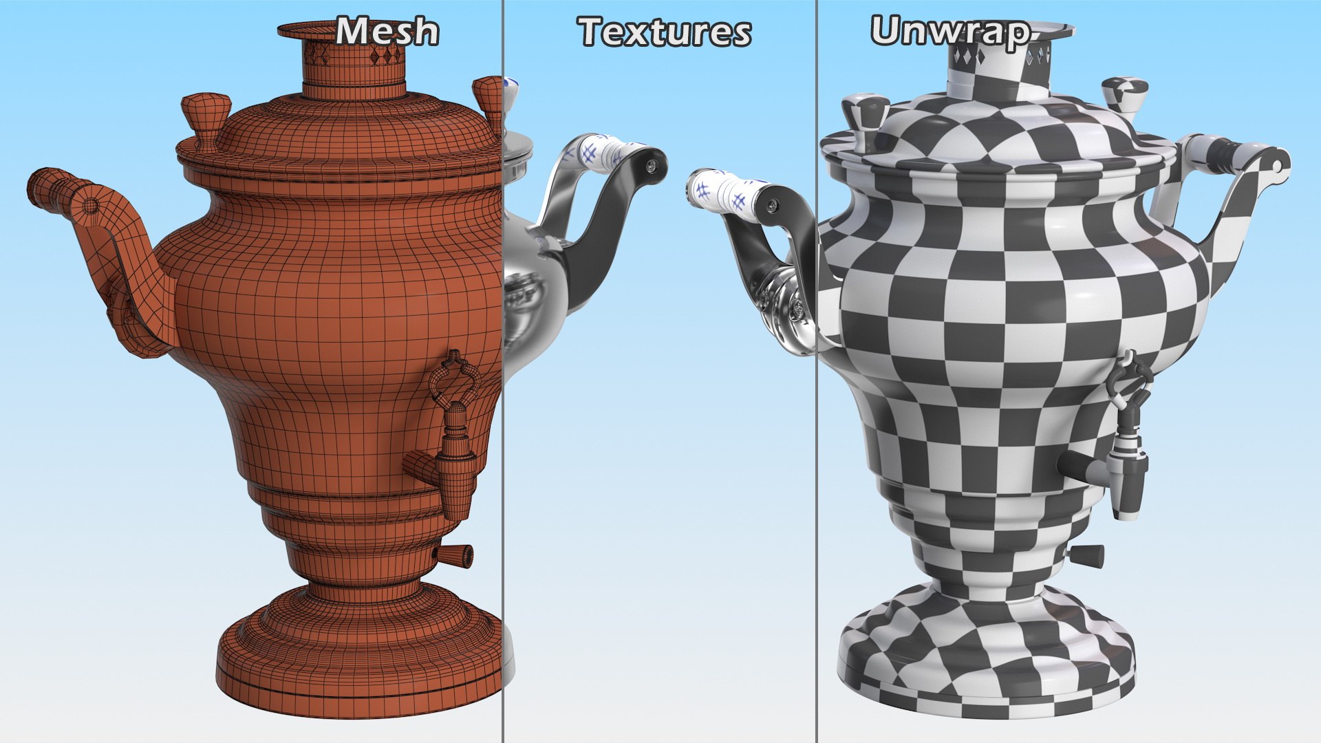 3D Russian Samovars 2 Russia Model - TurboSquid 1691717