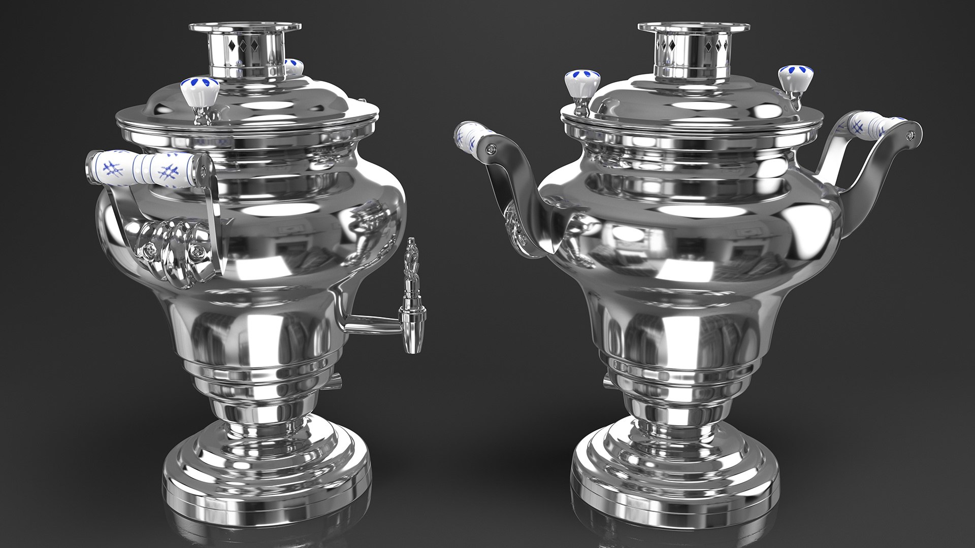 3D Russian Samovars 2 Russia Model - TurboSquid 1691717
