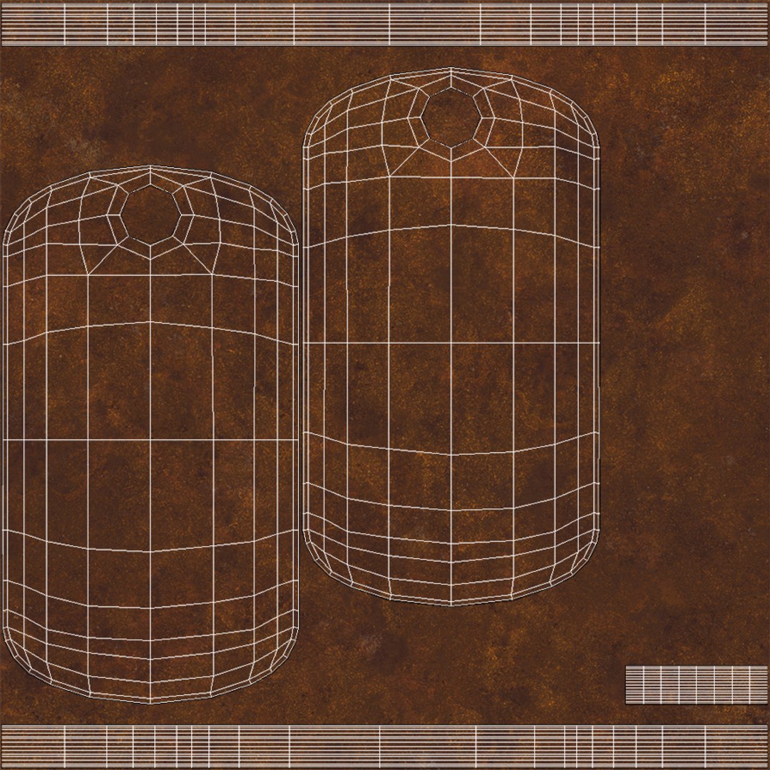 3D Model Rusty Dog Tag - TurboSquid 2229228