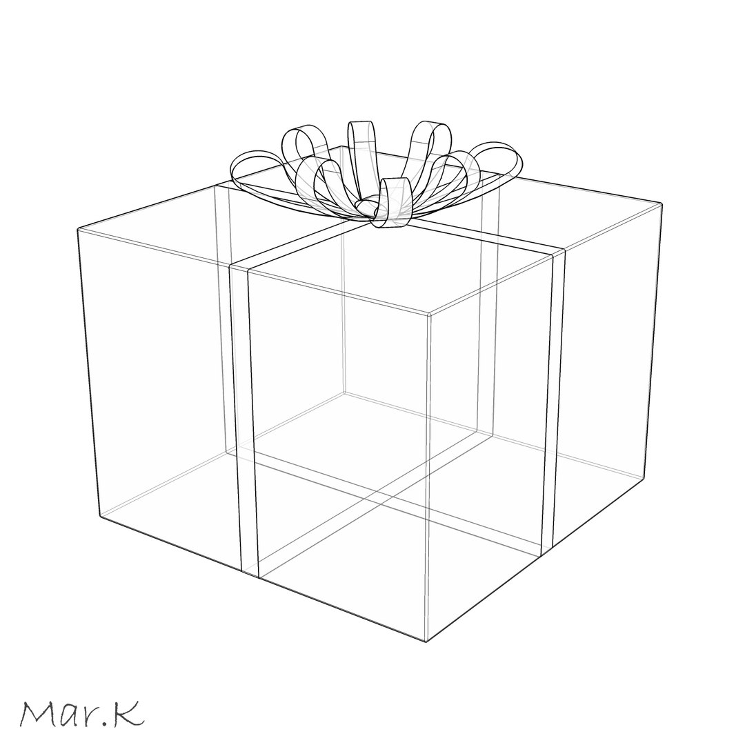 Gift Box 3d Model