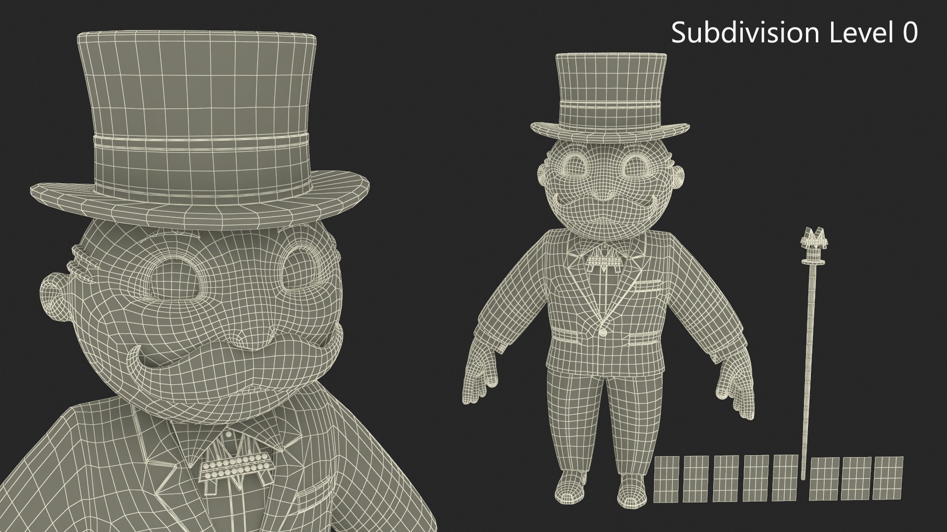 Mr Monopoly Mascot Rigged 3D Model - TurboSquid 2276814