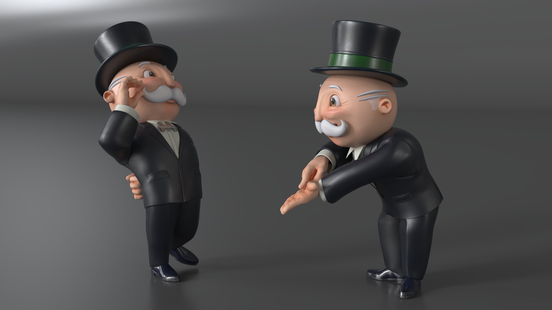 Mr Monopoly Mascot Rigged 3D Model - TurboSquid 2276814