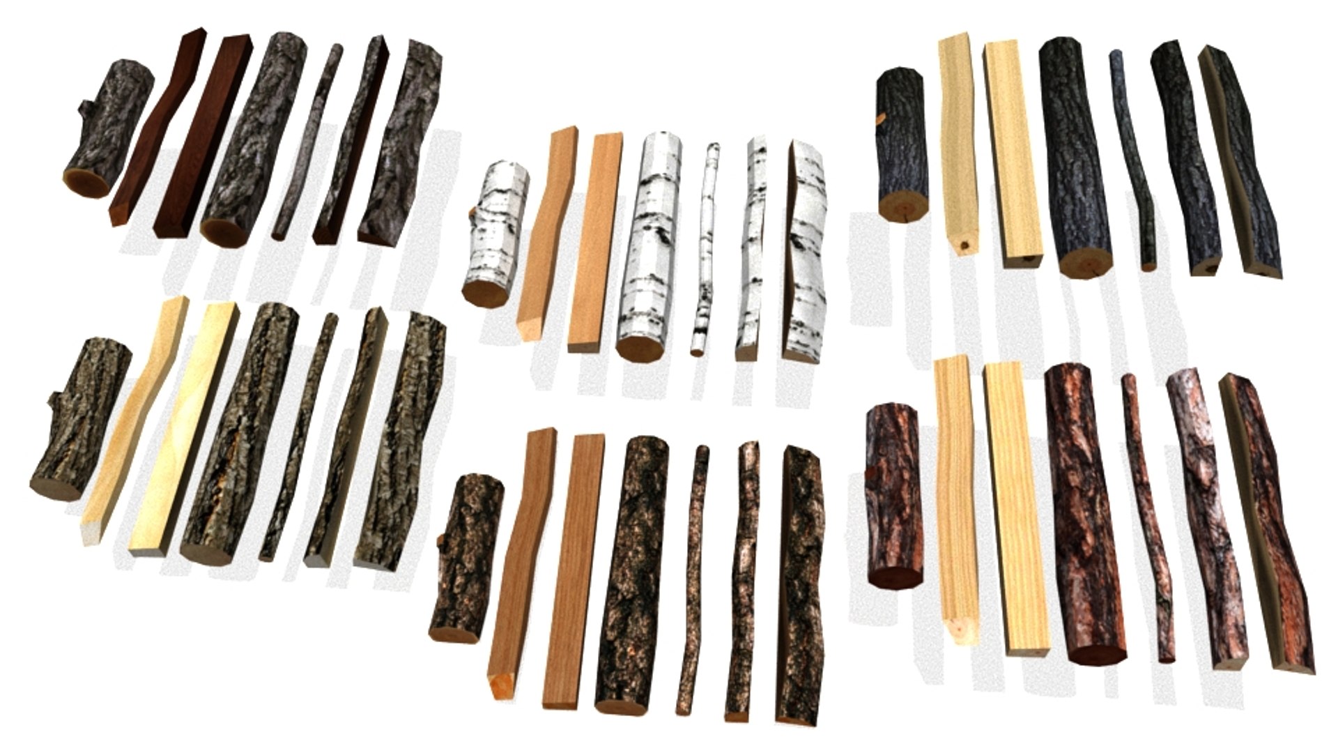 3D model firewood wood oak - TurboSquid 1550173