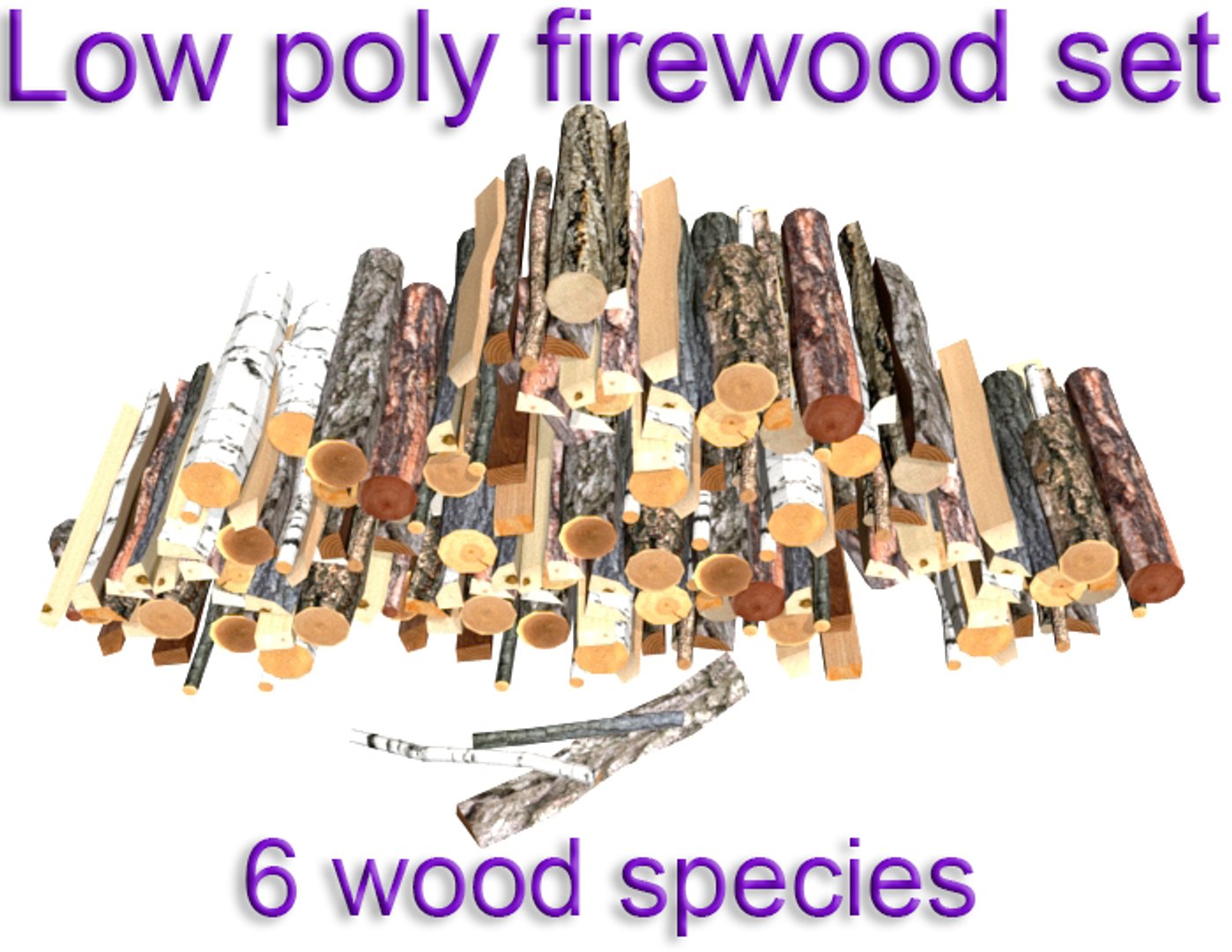 3D model firewood wood oak - TurboSquid 1550173
