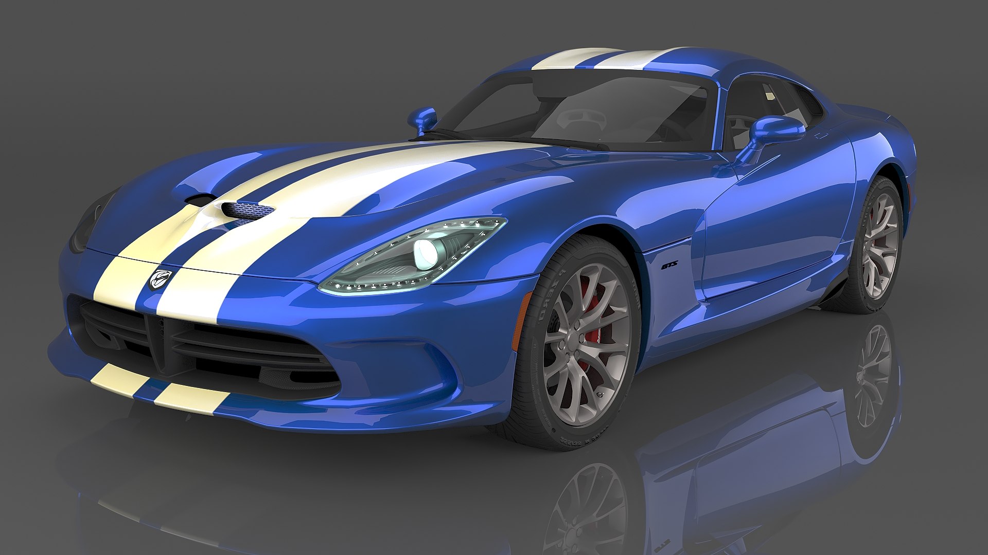 2013 Dodge Viper SRT GTS 3D Model - TurboSquid 2238585