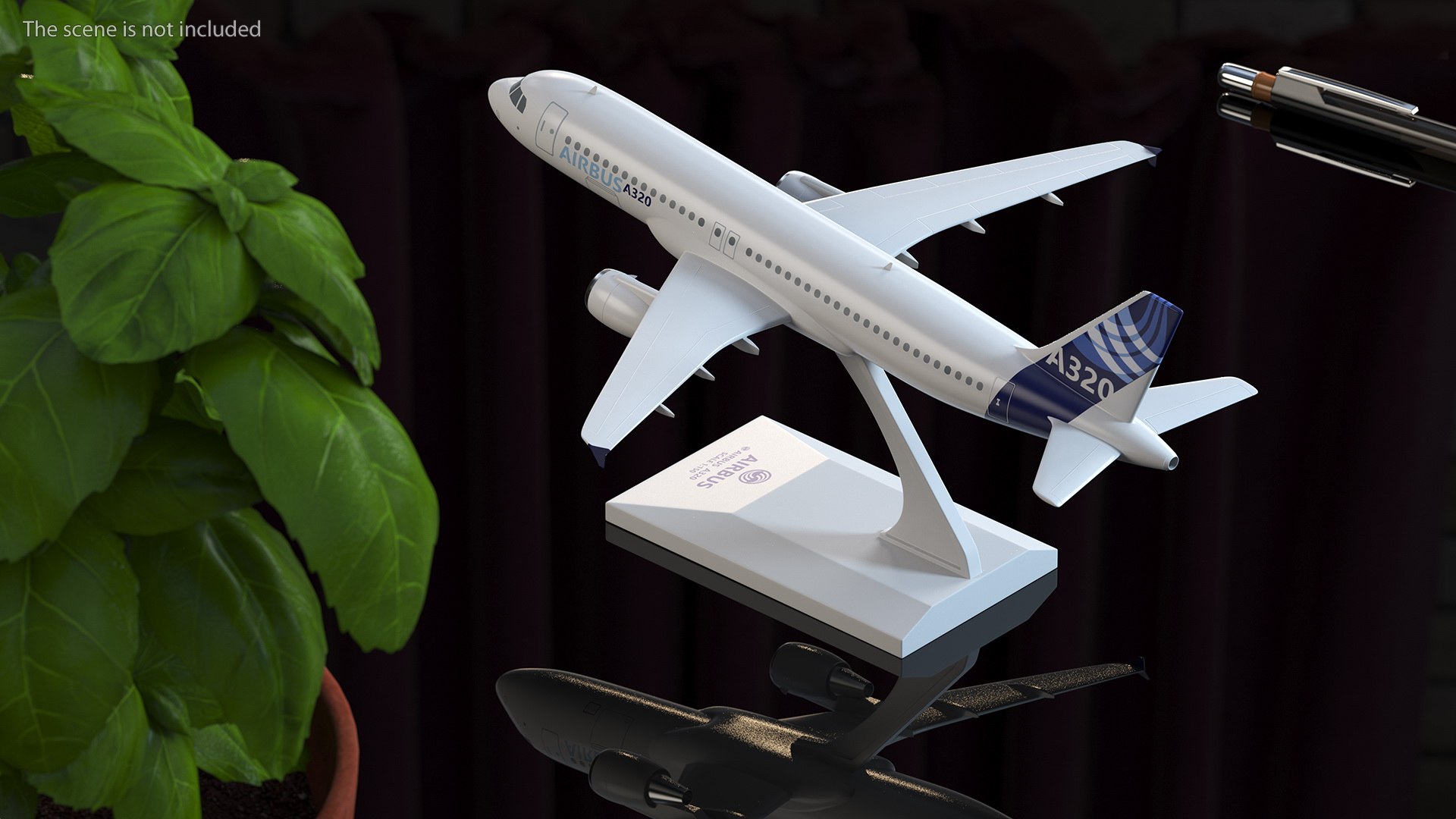 3D Airbus A320 Scale Model with Stand model - TurboSquid 1771393
