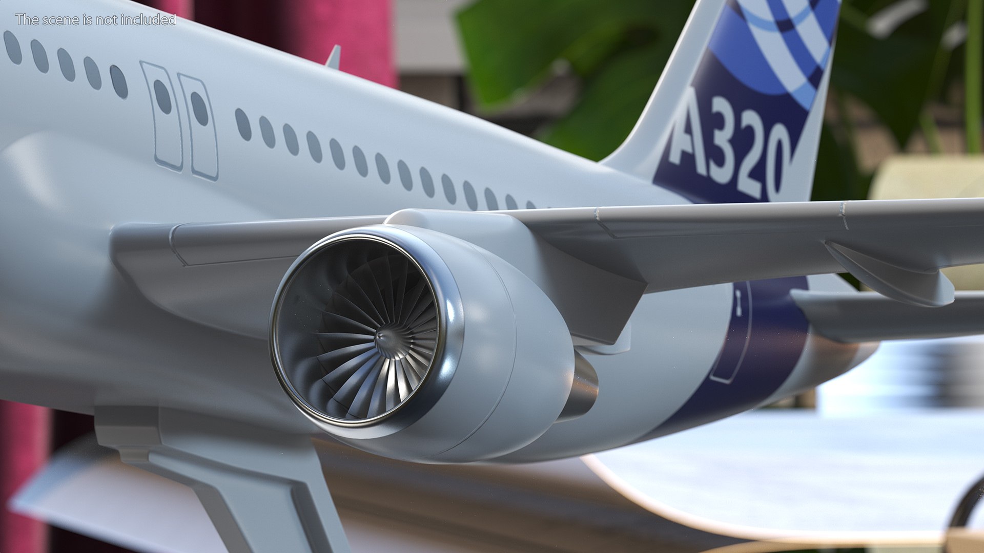 3D Airbus A320 Scale Model with Stand model - TurboSquid 1771393