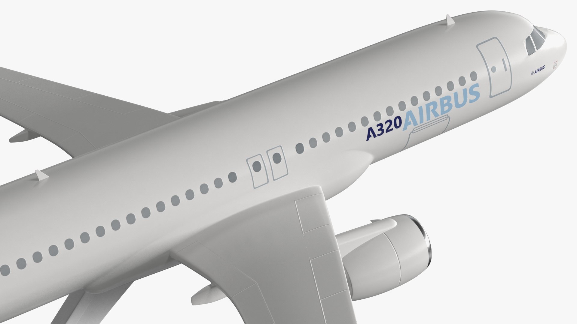 3D Airbus A320 Scale Model with Stand model - TurboSquid 1771393
