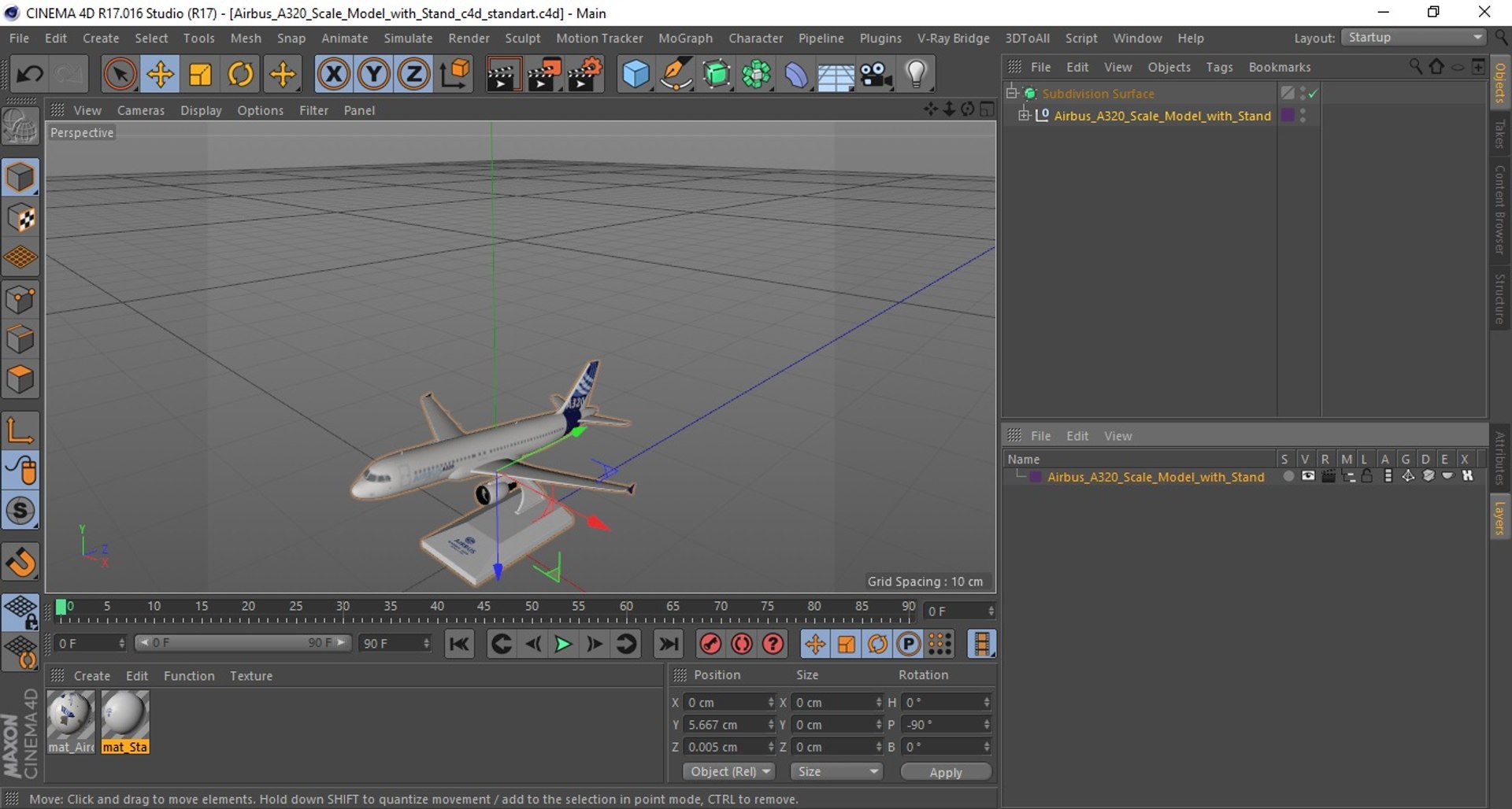 3D Airbus A320 Scale Model With Stand Model - TurboSquid 1771393