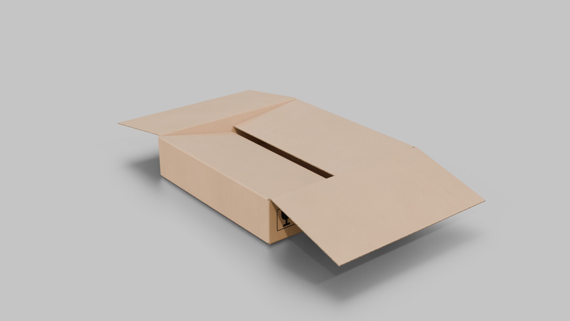 Cardboard Cube Flat Box - Rigged And Fully Customizable Model ...