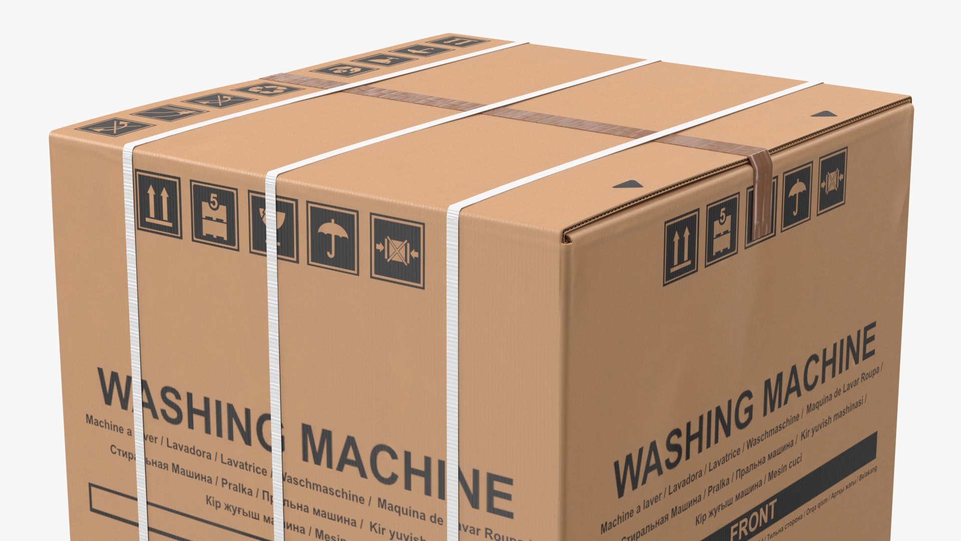 Washing Machine Cardboard Package 3D Model - TurboSquid 2117247